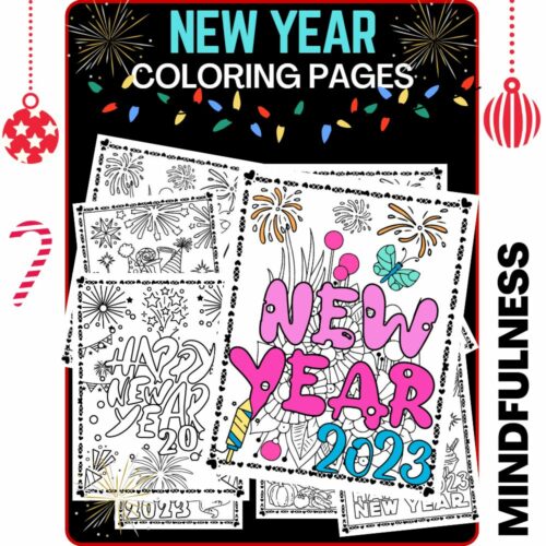 New Year Coloring Pages 2023 No Prep New Year coloring | Made By Teachers