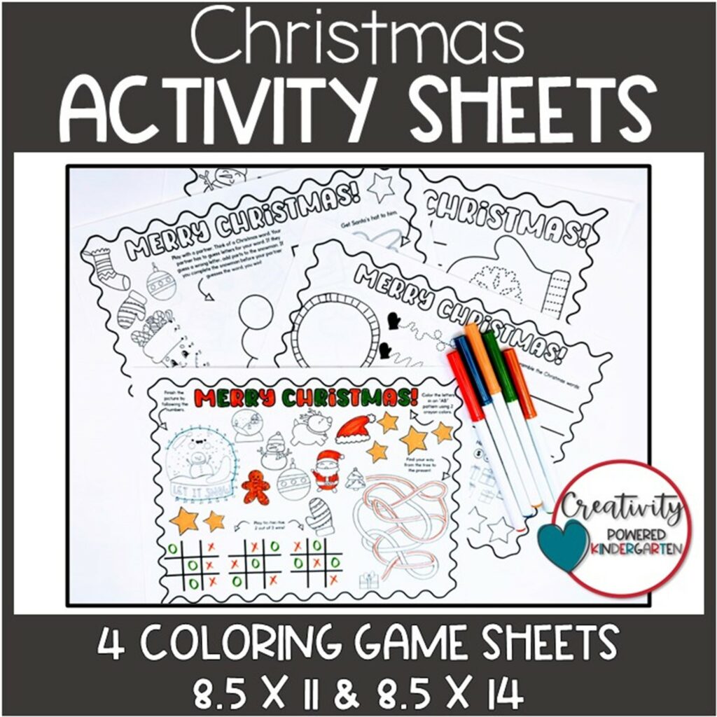 Christmas Coloring Pages, Christmas Activities for PreK and ...