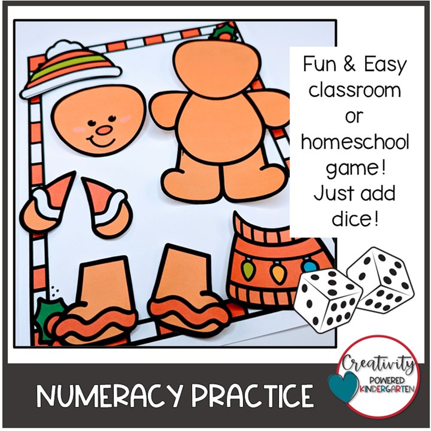 Gingerbread Man Craft for Build or Roll a Gingerbread Man Dice Game ...