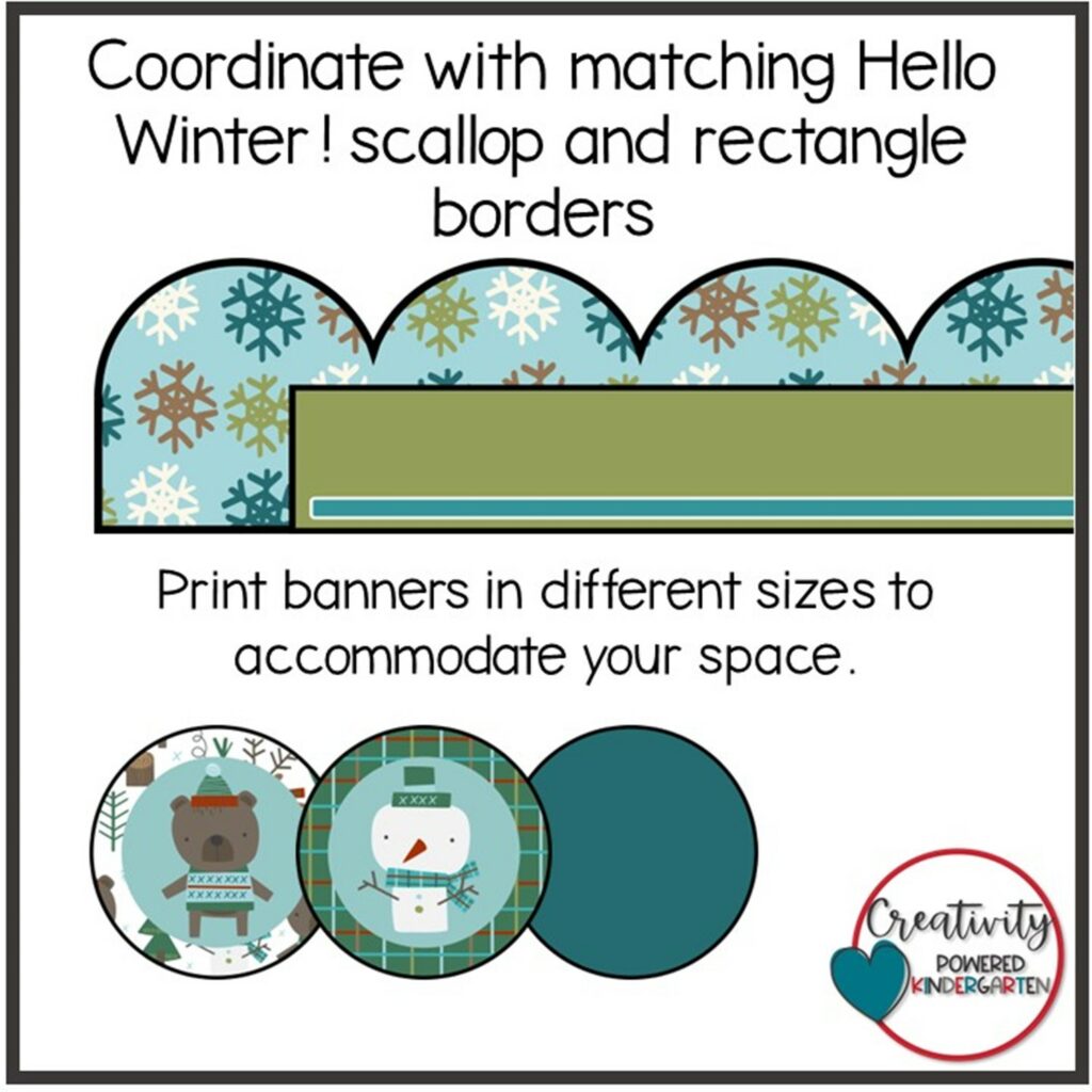 Winter Bulletin Board Borders Hello Winter Classroom Decor, Classroom ...