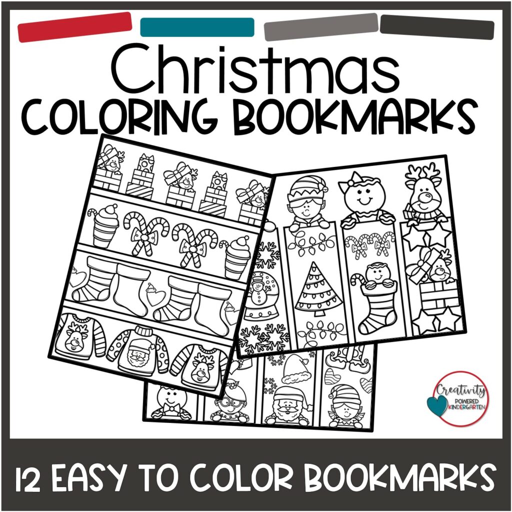 Christmas coloring pages for kids printable, Coloring Bookmarks ...