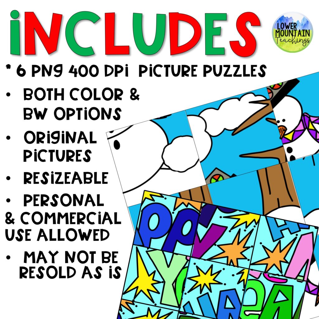 Winter Holiday Puzzles - Made By Teachers