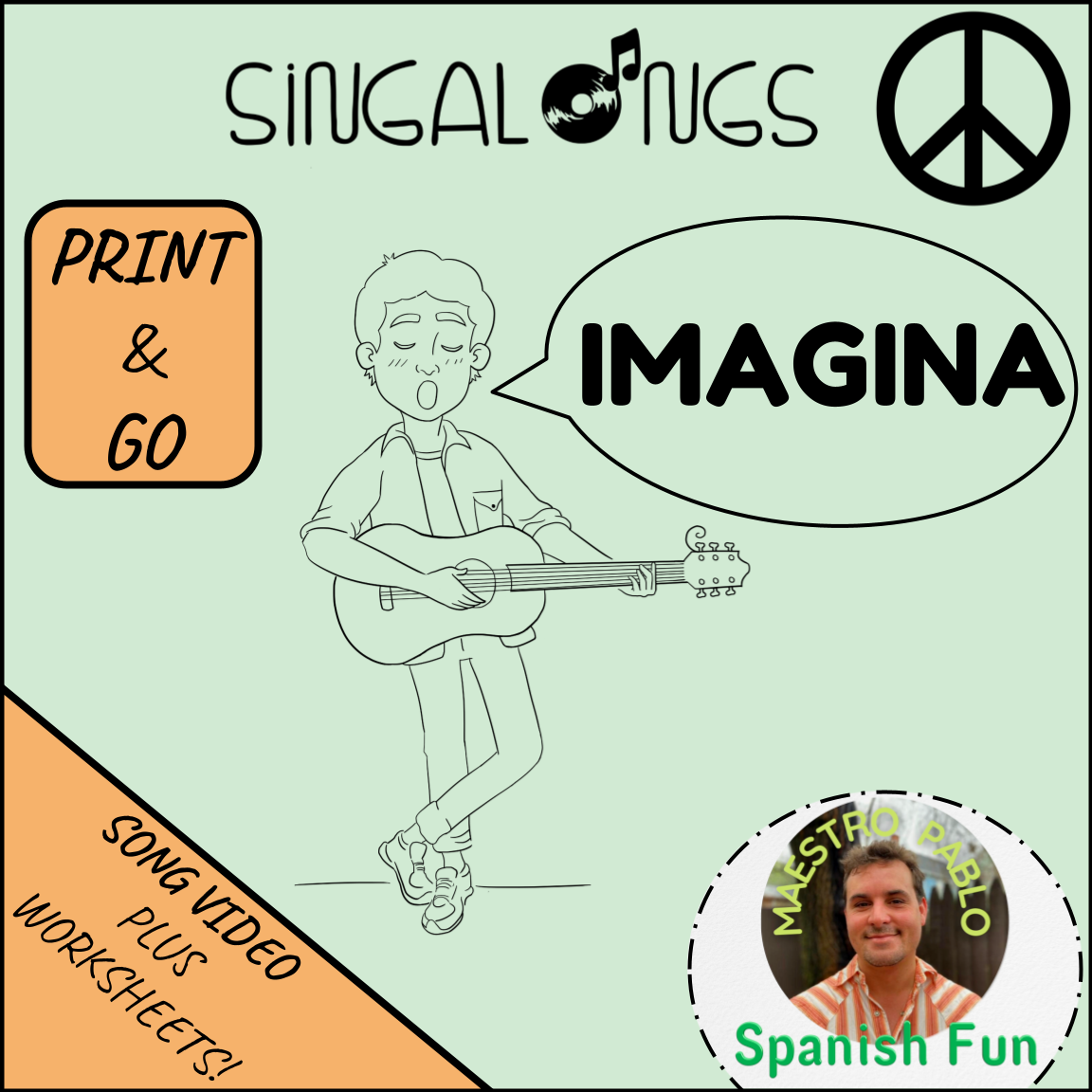 Imagina | Song Video and Printable Worksheets | Made By Teachers