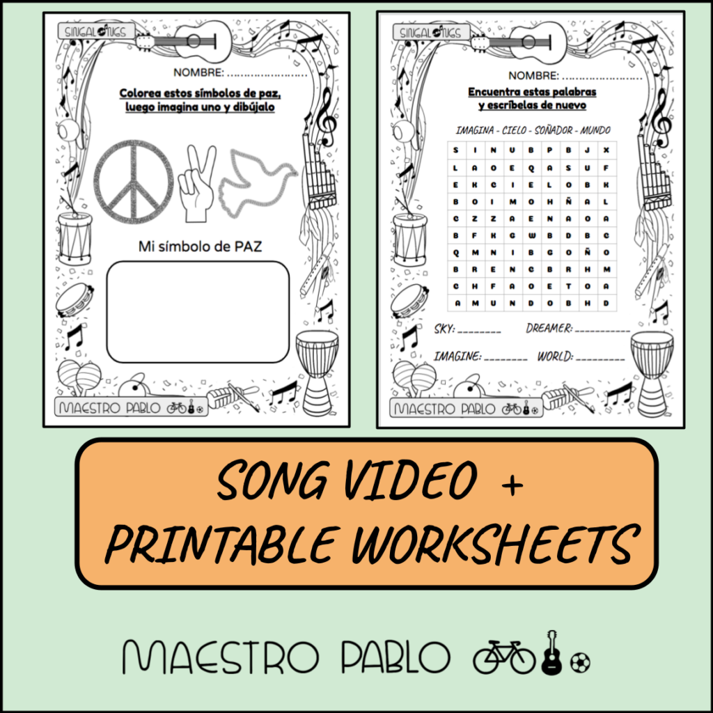 Imagina | Song Video and Printable Worksheets | Made By Teachers