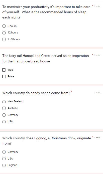 Christmas Trivia fun Quiz on Google Forms | Made By Teachers