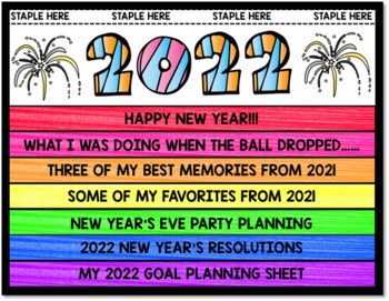 2022 New Year's Resolutions - Interactive Notebook - Reading Writing ...