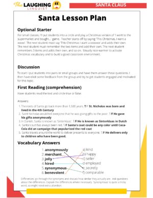 Who is Santa Claus? Christmas ESL Reading Comprehension Worksheet - B2 ...