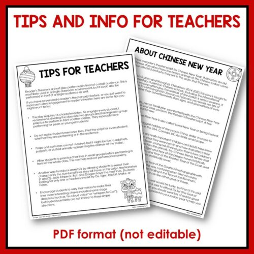 Chinese New Year Readers Theater Script - Lunar New Year - The Great ...