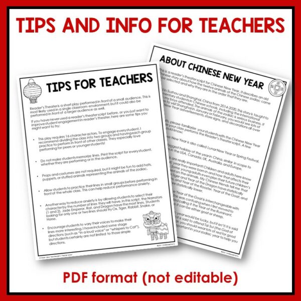 Chinese New Year Readers Theater Script - Lunar New Year - The Great ...