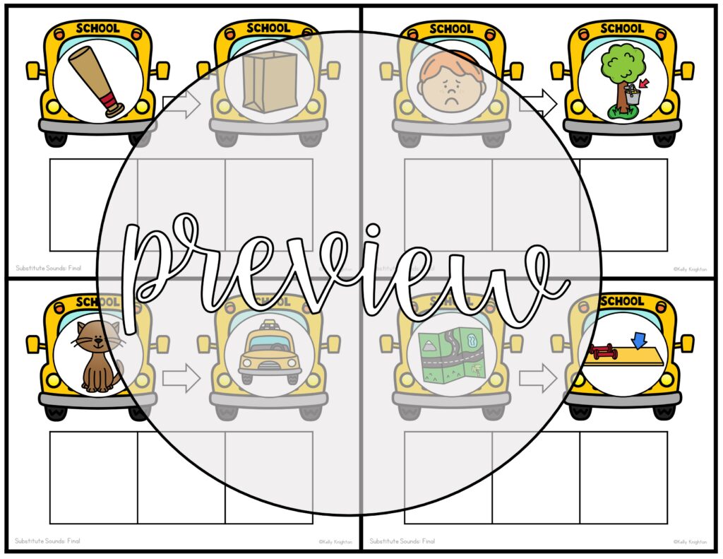 Phoneme Substitution l August Back-to-School Literacy Centers l CVC ...