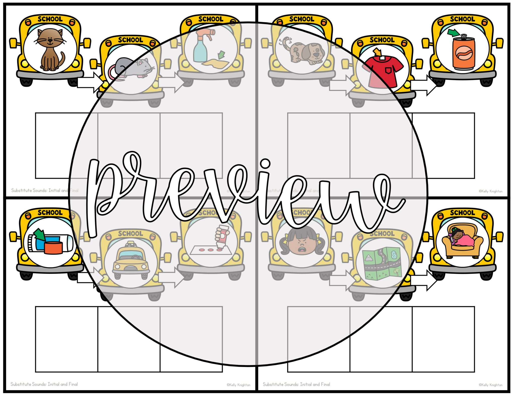 Phoneme Substitution l August Back-to-School Literacy Centers l CVC ...