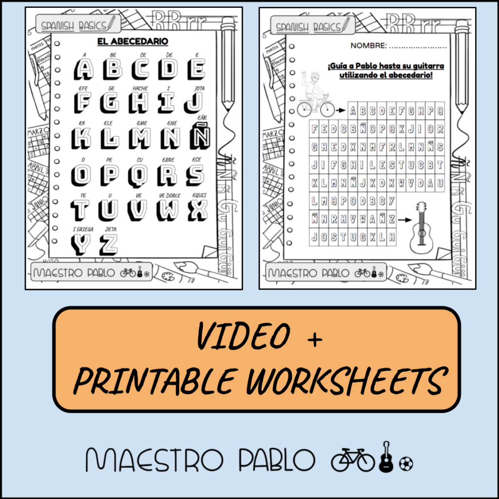 El Abecedario | Song Video and Printable Worksheets | Made By Teachers
