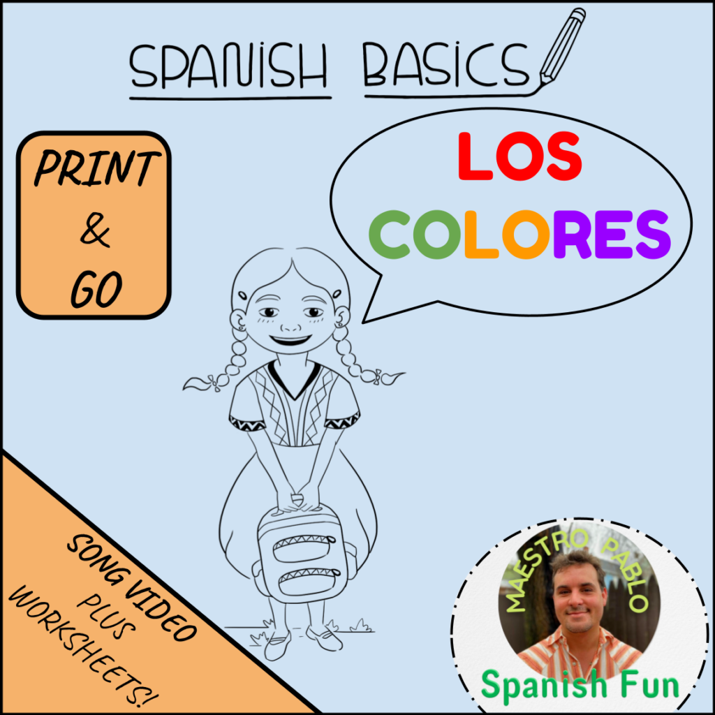 Los Colores | Song Video and Printable Worksheets | Made By Teachers