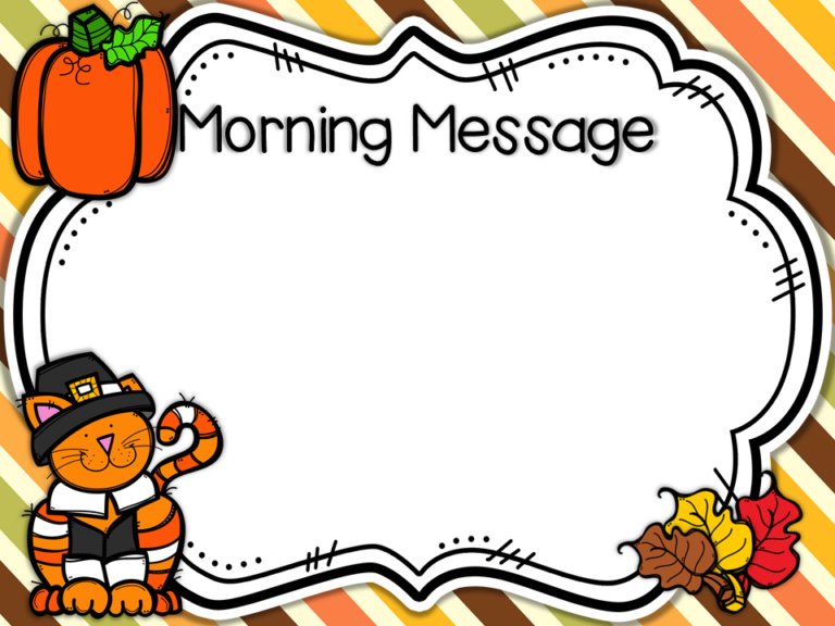 November Morning Meeting Editable Templates Including Thanksgiving ...