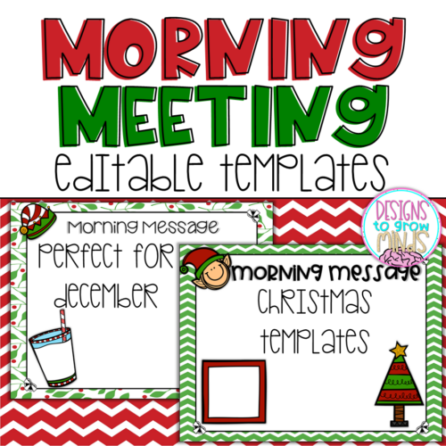 Christmas Morning Meeting Editable Templates - Made By Teachers