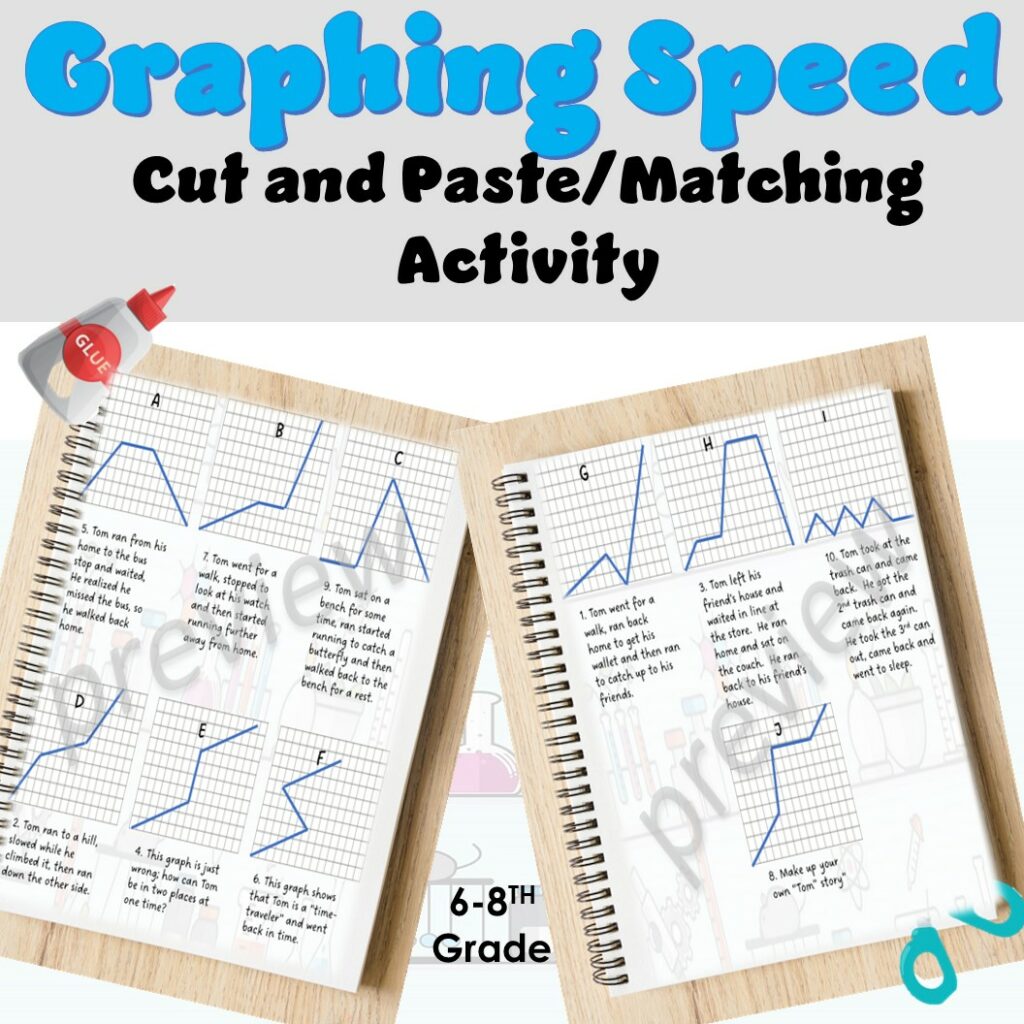 Graphing Speed Cut and Paste/Matching Activity | Made By Teachers