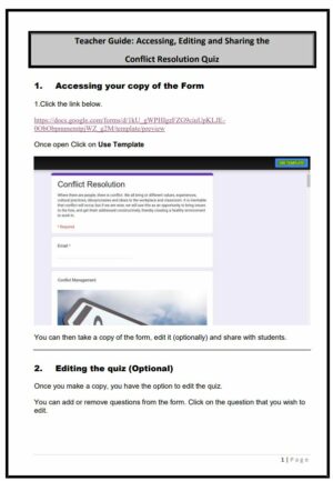 Conflict Resolution Google Forms Quiz - Editable - No prep | Made By ...