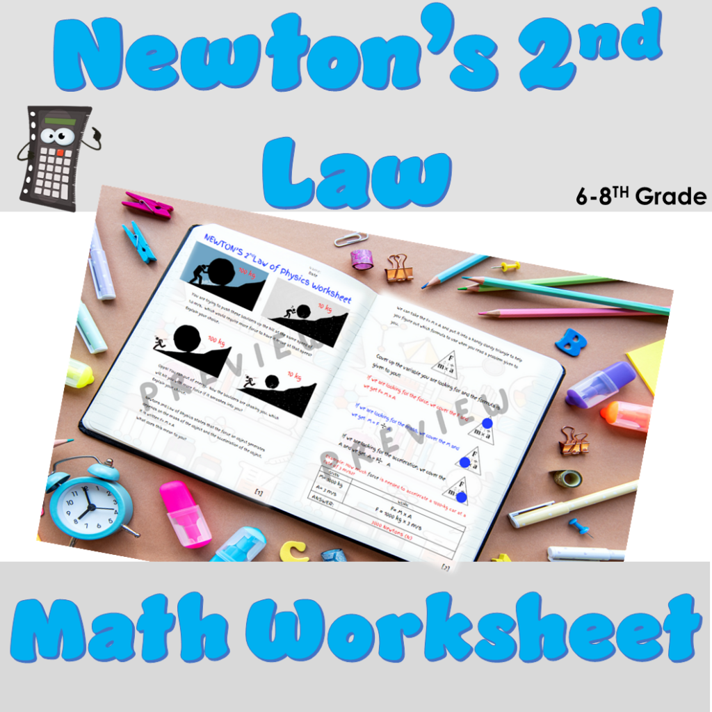 Newton's 2nd Law Math Worksheet - Made By Teachers