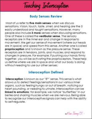 Teaching Interoception Introductory Guide for Self Regulation | Made By ...
