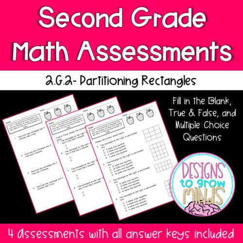 2.G.2 Assessments- Partitioning Rectangles | Made By Teachers