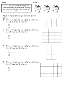 2.G.2 Assessments- Partitioning Rectangles - Made By Teachers