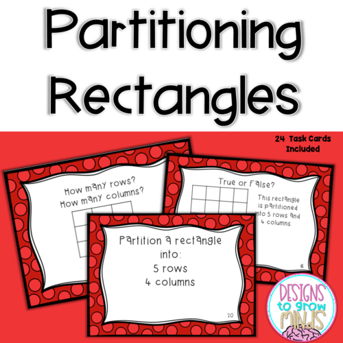 2.G.2 Task Cards Partitioning Rectangles | Made By Teachers