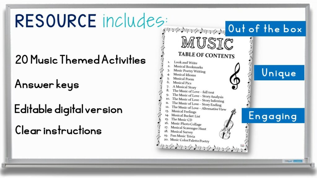 Music Activities - Emergency Sub Plans, Tasks, Crafts, Worksheets ...