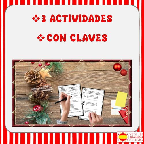 Christmas Spanish activities print intermediate level worksheets | Made ...