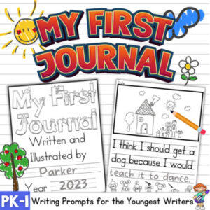My First Journal - Writing Journal with Prompts & Pictures for K - 1st ...