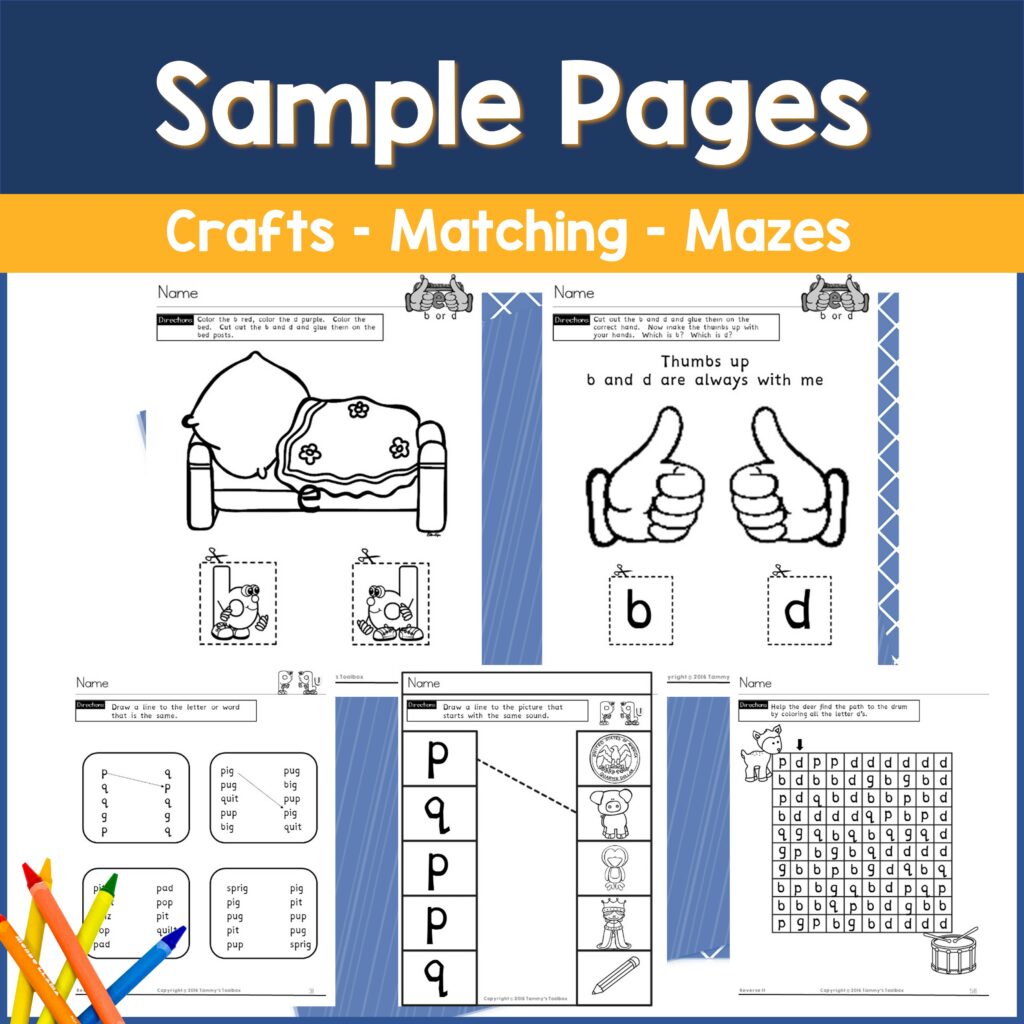 Letter Reversal Activities b, d, p, q, g - Made By Teachers