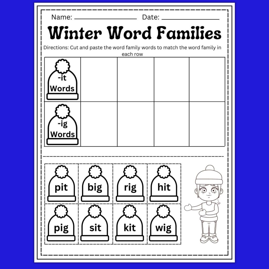 Winter Math and Literacy PACKET NO PREP (Kindergarten) | Made By Teachers