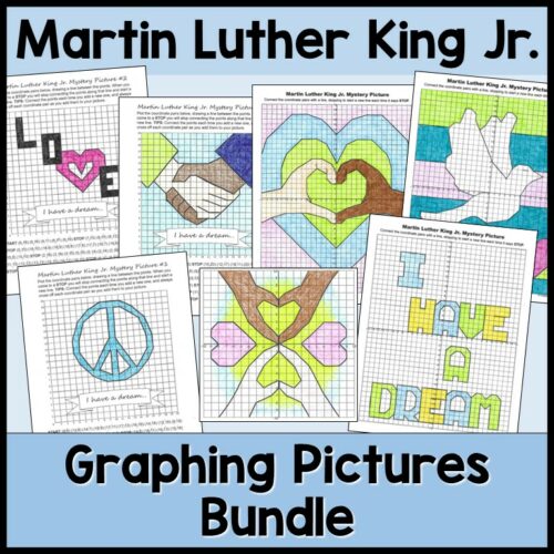 Martin Luther King Jr. Coordinate Plane Mystery Graphing Pictures Math ...