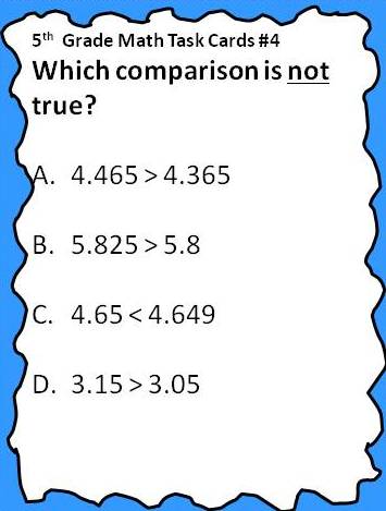 5th Grade CCSS/TEKS | Numbers & Operations Math | 40 Task Cards ...
