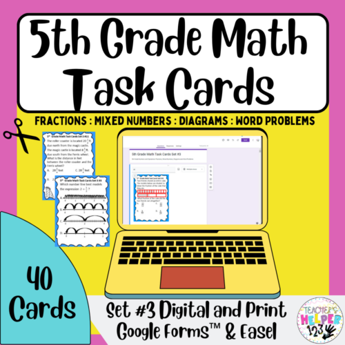 3rd Grade TX STAAR Math #1 | 40 Card Collection | Task Cards | w ...