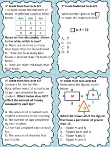 3rd Grade TX STAAR Math #1 | 40 Card Collection | Task Cards | w ...
