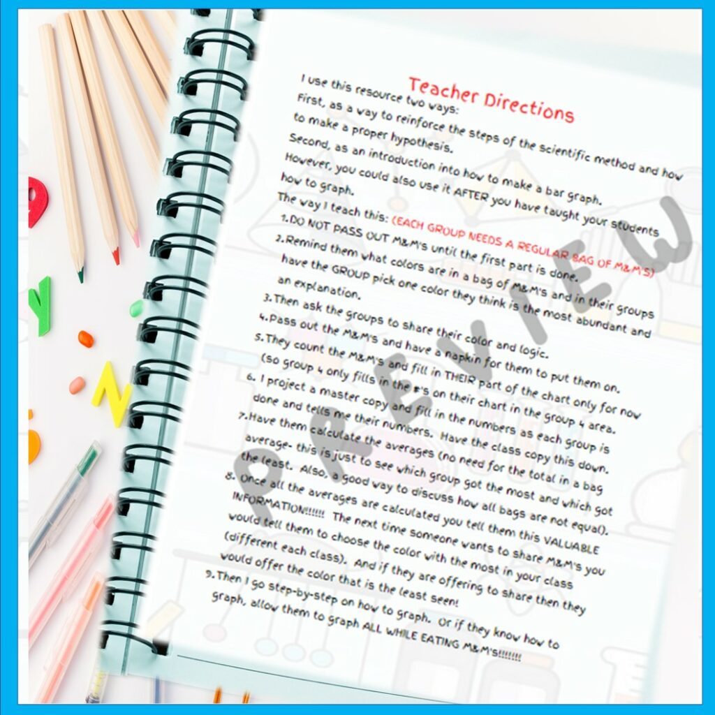 Scientific Method, Hypothesis Graphing Activity (M&M style!) | Made By ...