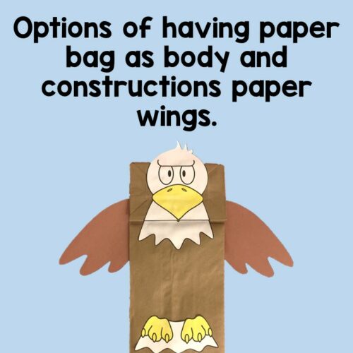 Bald Eagle Paper Bag Puppet Craft for Patriotic Holidays | Made By Teachers