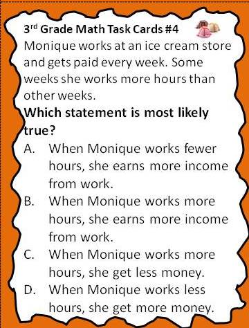 3rd Grade TX STAAR Math #3 | 40 Card Collection | Task Cards | w ...