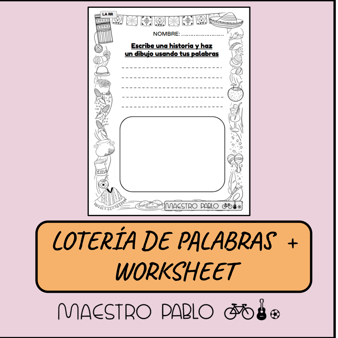 Lotería de palabras con RR | Printable Bingo game with Rolling R's ...