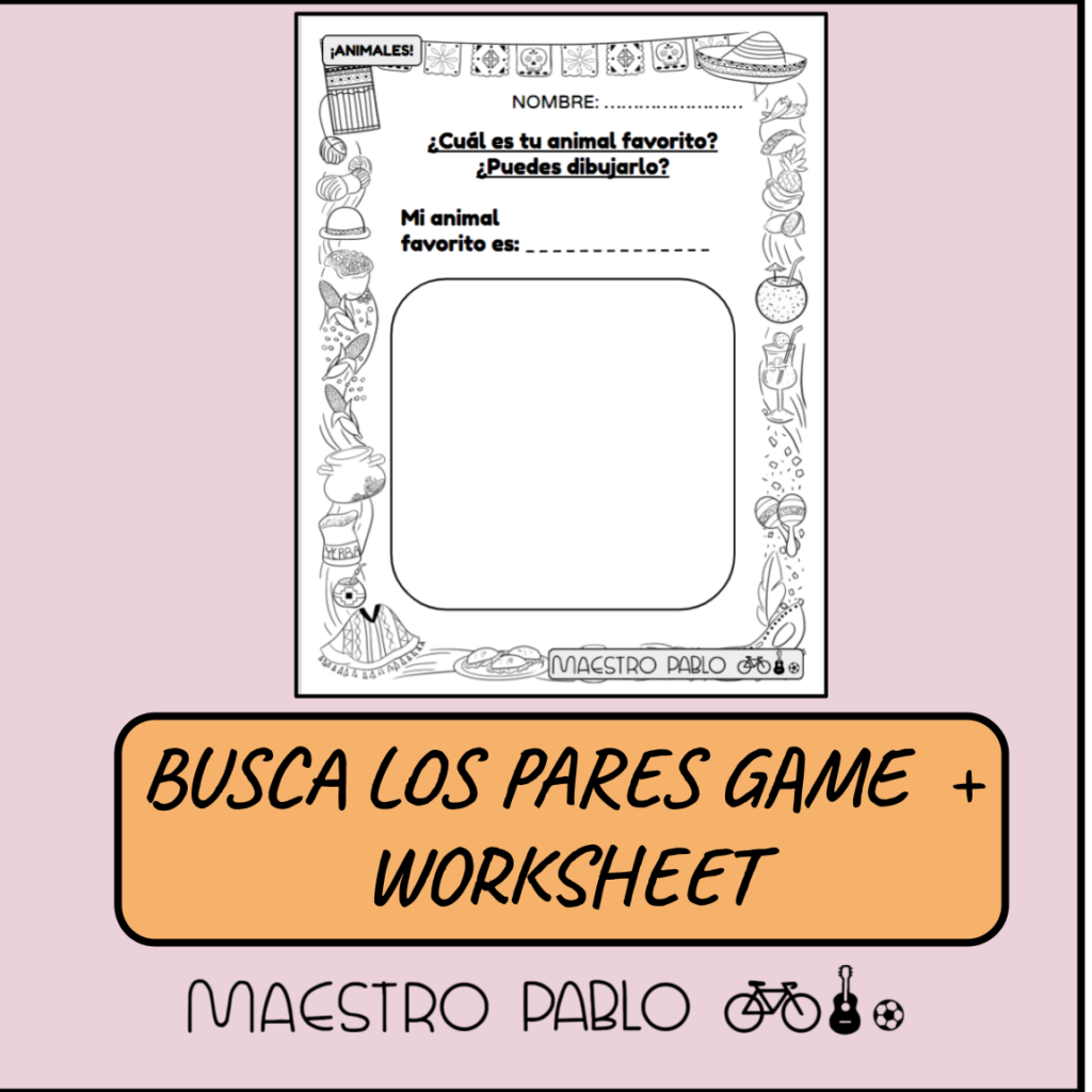 Encuentra los Pares (Animales) | Find the Pairs Printable game (Animals ...