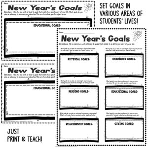 New Years 2023 Resolutions Goals After Winter Break Activity January ...