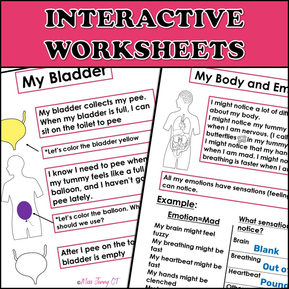 Interoception Self Regulation Activities Whole Body Workbook | Made By ...