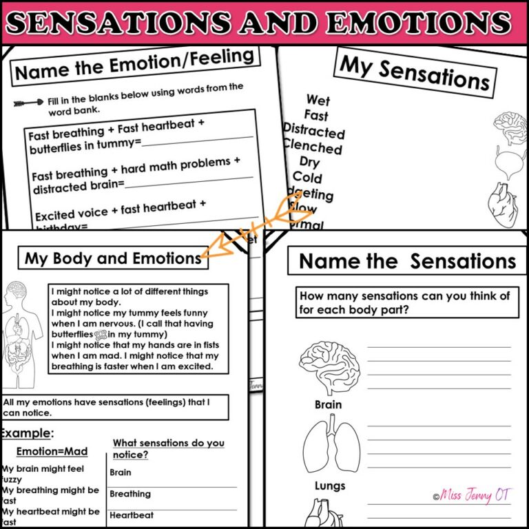 Interoception Self Regulation Activities Whole Body Workbook | Made By ...