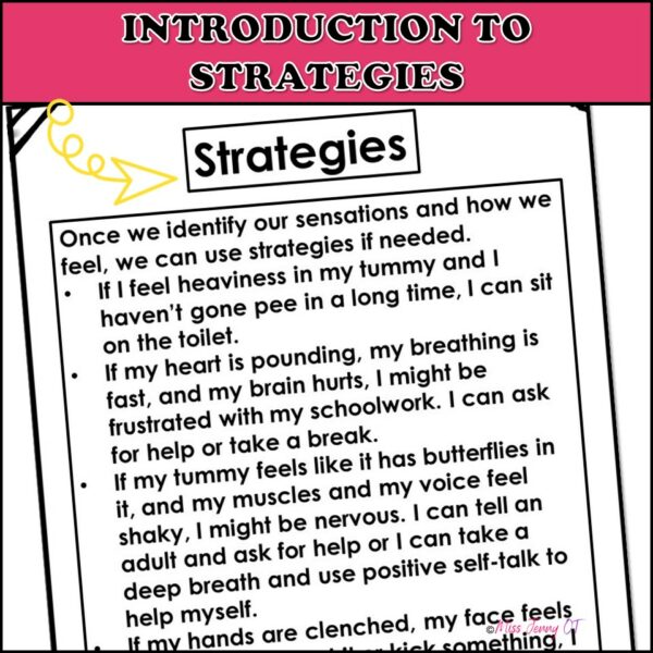 Interoception Self Regulation Activities Whole Body Workbook | Made By ...