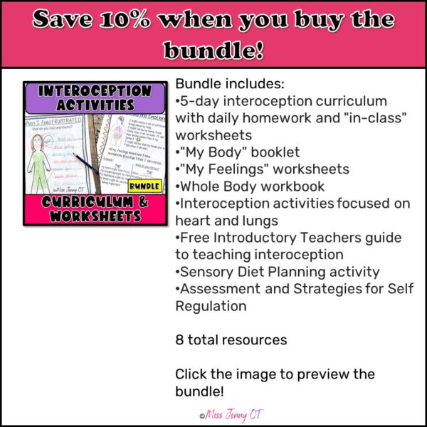 Interoception Self Regulation Activities Whole Body Workbook | Made By ...