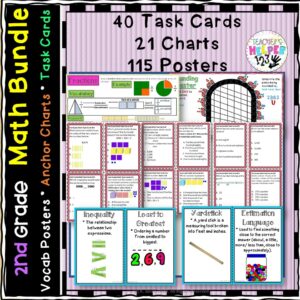 2nd Grade BUNDLE All Math Units | Virtual | Vocab | Anchor Charts ...