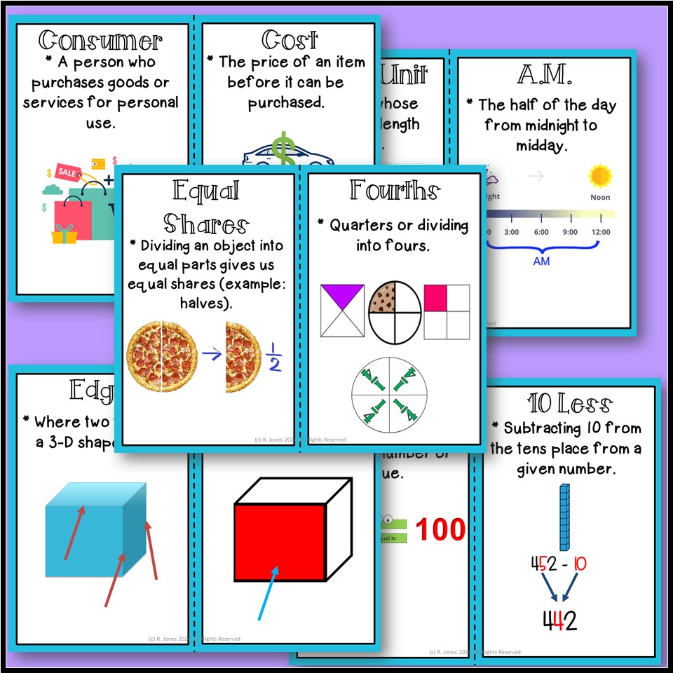 2nd Grade BUNDLE All Math Units | Virtual | Vocab | Anchor Charts ...