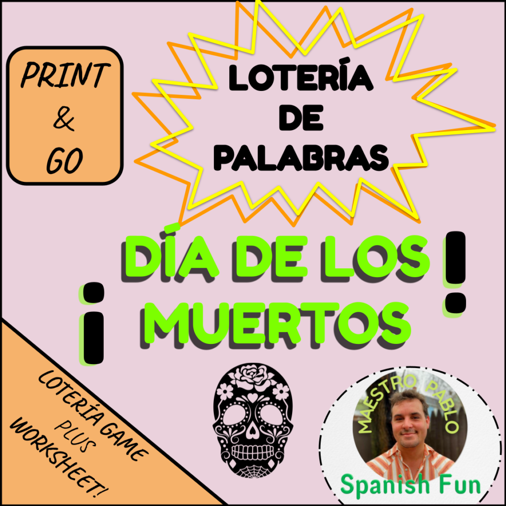 Lotería de palabras - Día de los Muertos | Printable Bingo words game ...