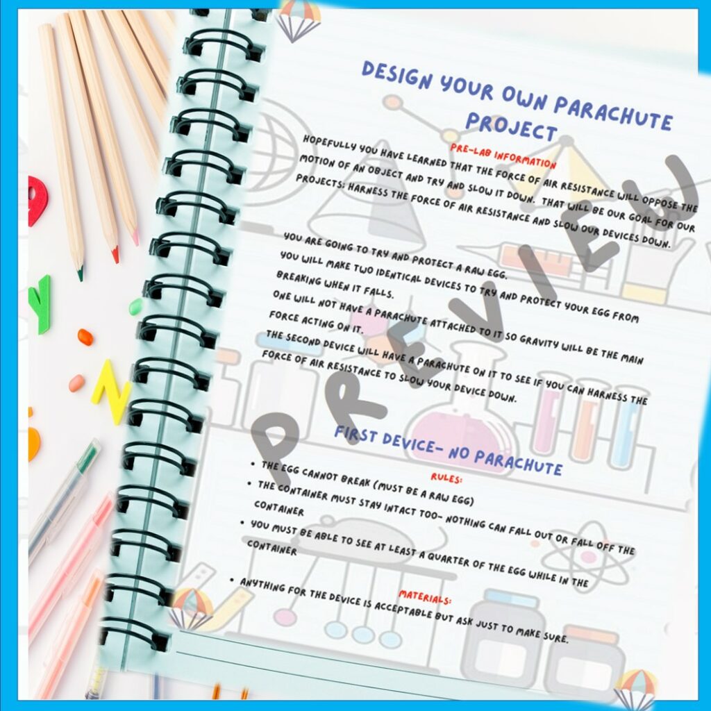 Gravity and Air Resistance Parachute Project | Made By Teachers