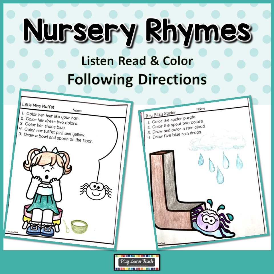 Following Directions Nursery Rhymes | Listening Reading Comprehension ...